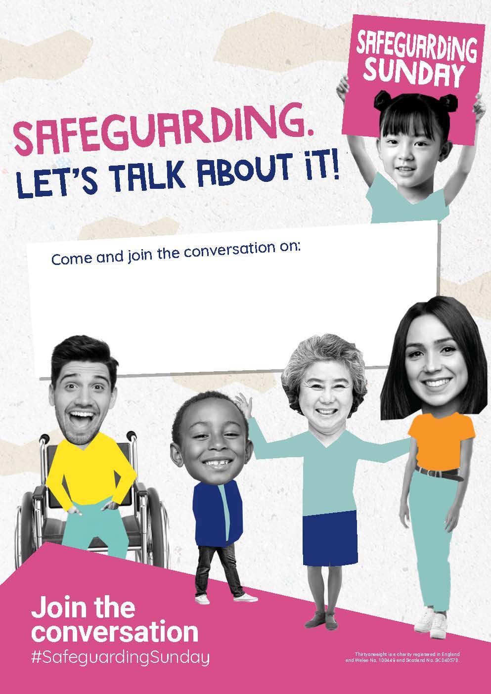 Safeguarding Sunday Poster - Let's talk about it A4/A3 – Thirtyone:eight
